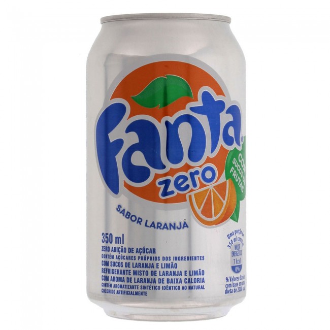 Refrigerante Fanta Laranja Zero Lata 350 ml - Central Supermercados
