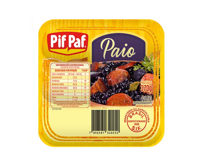 Linguiça Paio Pif Paf 370gr - Central Supermercados