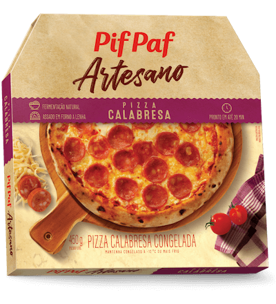 Pizza Pif Paf 450g Artesano Calabresa - Central Supermercados